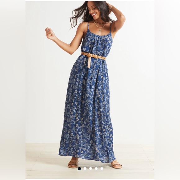 Roan + Ryan | Dresses | Roan Ryan Blue Floral Maxi Dress | Poshmark